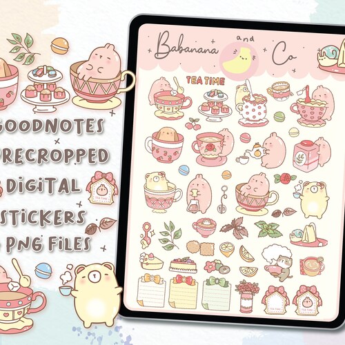 Cute Study Digital Stickers Goodnotes Stickers Cute Hand - Etsy