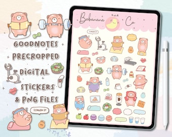 Menstruation Digital Stickers Goodnotes Stickers Cute Hand Draw Digits ...