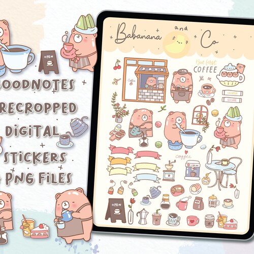 Cute Notepad Digital Stickers Goodnotes Stickers Cute Hand - Etsy