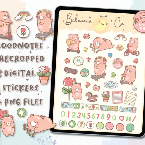 Coffee Time Digital Stickers Goodnotes Stickers Cute Hand | Etsy