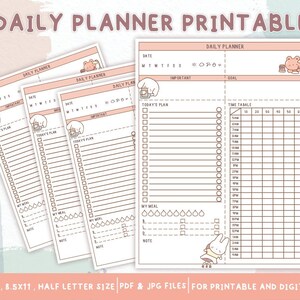 Cute Daily Planner Printable-printable Planner,instant Download,instant ...