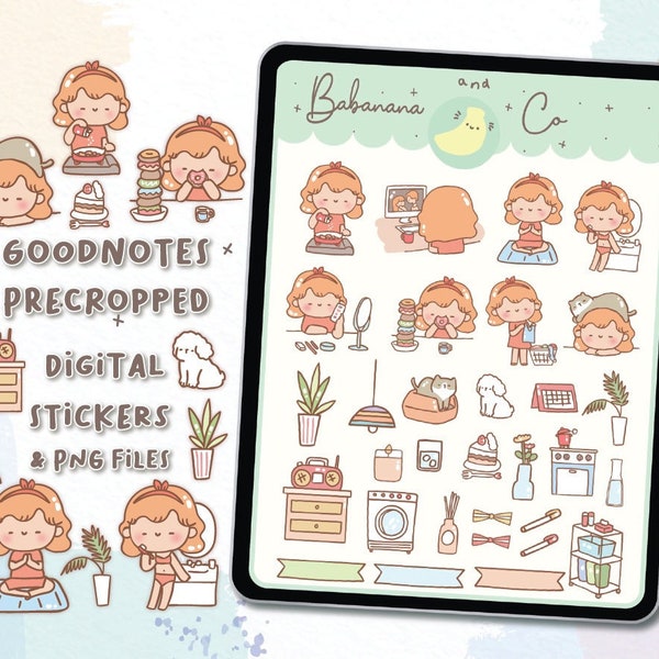 Kawaii Cute Girl Stickers - Etsy