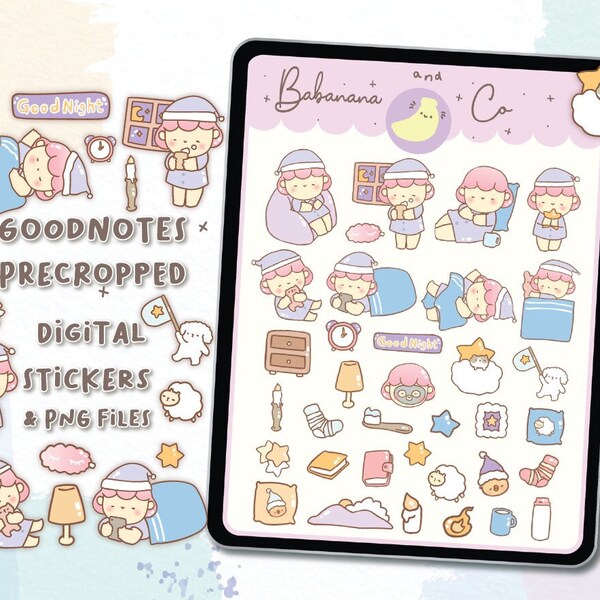 Good Night Stickers - Etsy