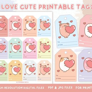 Love Cute Printable Tags,printable Thank You Tags, Printable Gift Tags ...