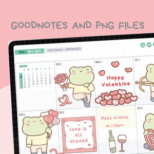 Valentine Day Digital Stickers | Goodnotes Stickers | Cute Hand Draw ...