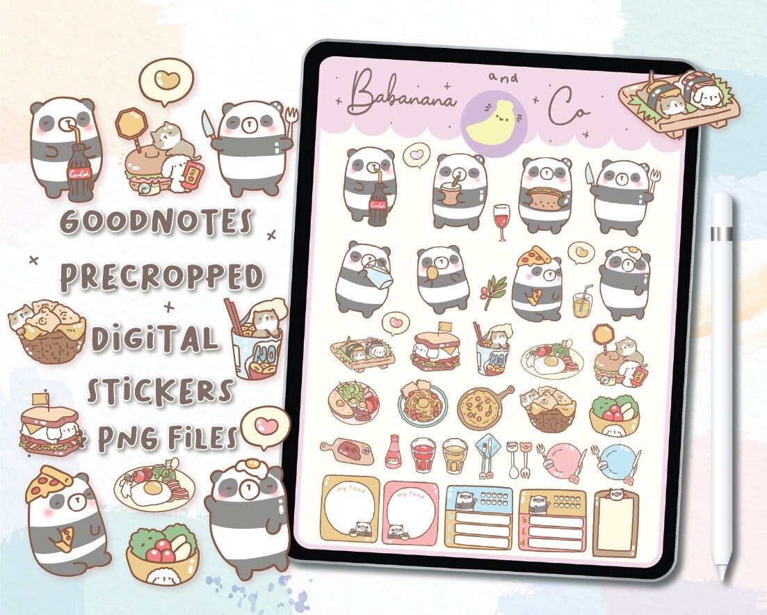 Food Lover Digital Stickers Goodnotes Stickers Cute Hand - Etsy