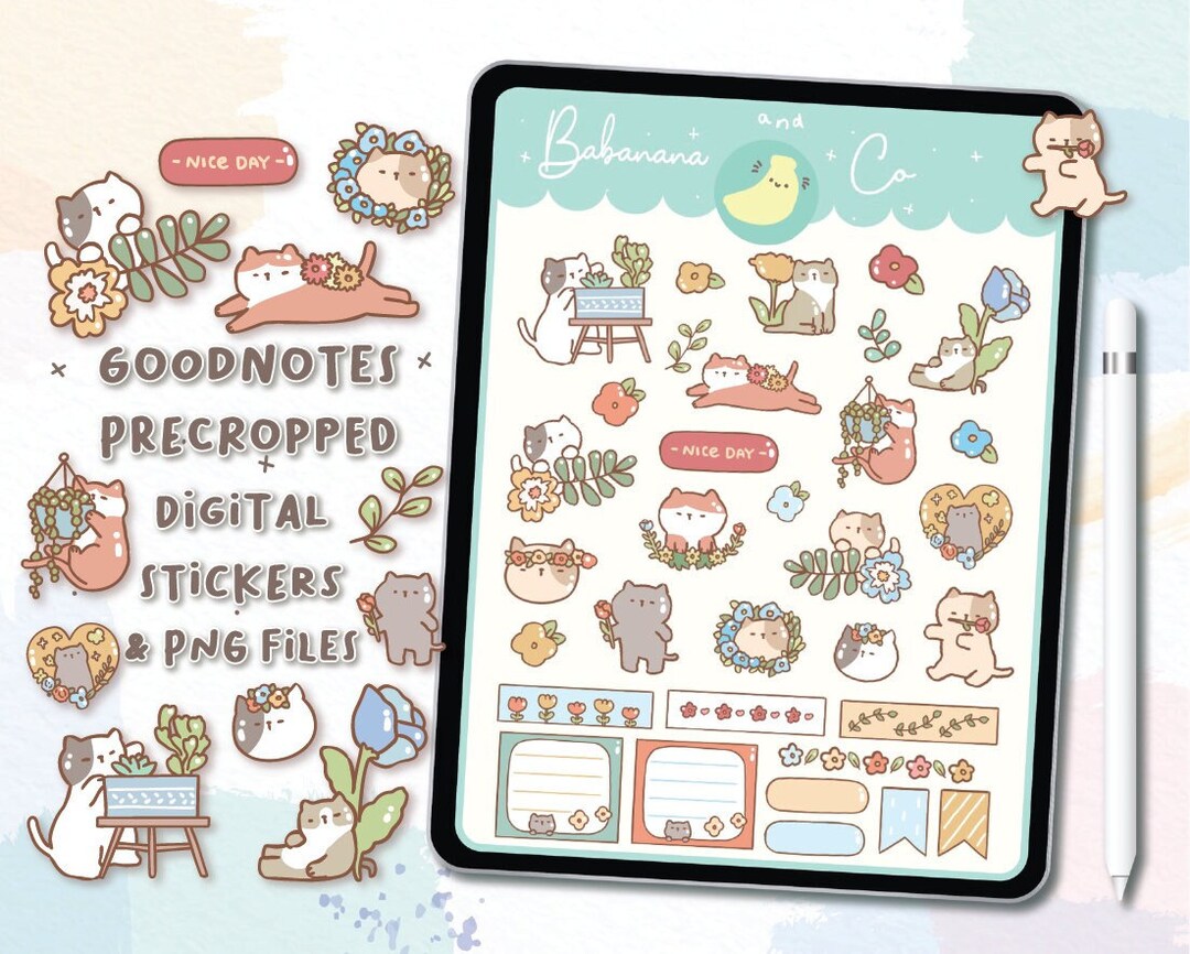 Nice Day Digital Stickers Goodnotes Stickers Cute Hand Draw Digits ...