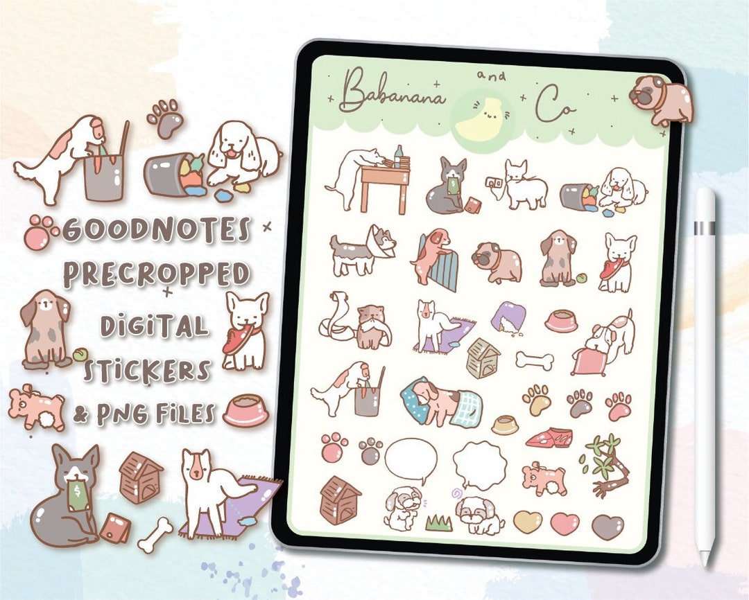 Bad Dogs Digital Stickers | Goodnotes Stickers | Cute Hand Draw ...