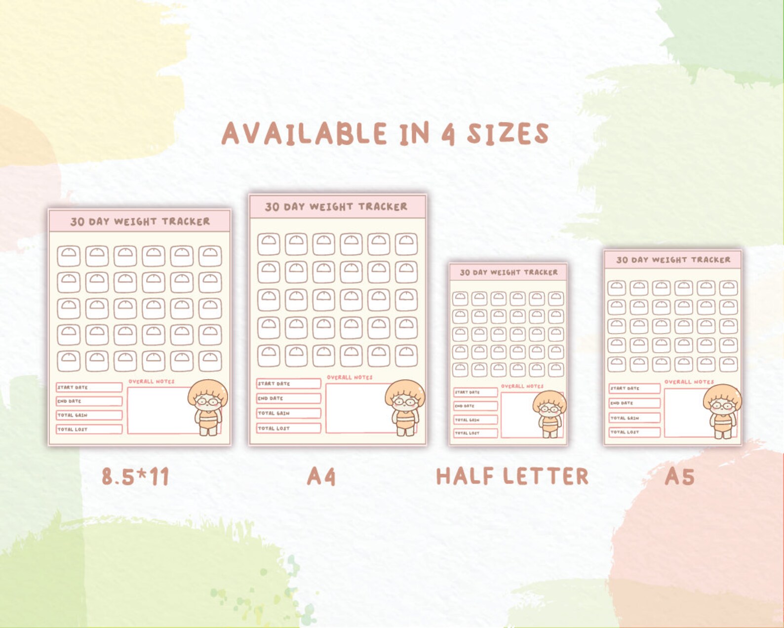 Cute Diet Log Printable,printable Diet Journal,weight Tracker Journal ...