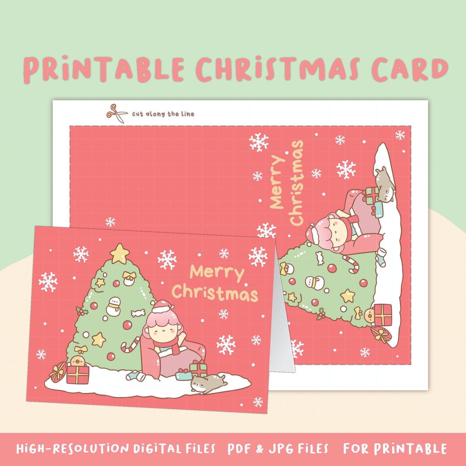 Printable Card ,christmas Cards Printable,-merry Christmas ,holidays ...