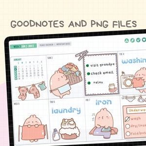 Laundry Day Digital Stickers | Goodnotes Stickers | Cute Hand Draw ...