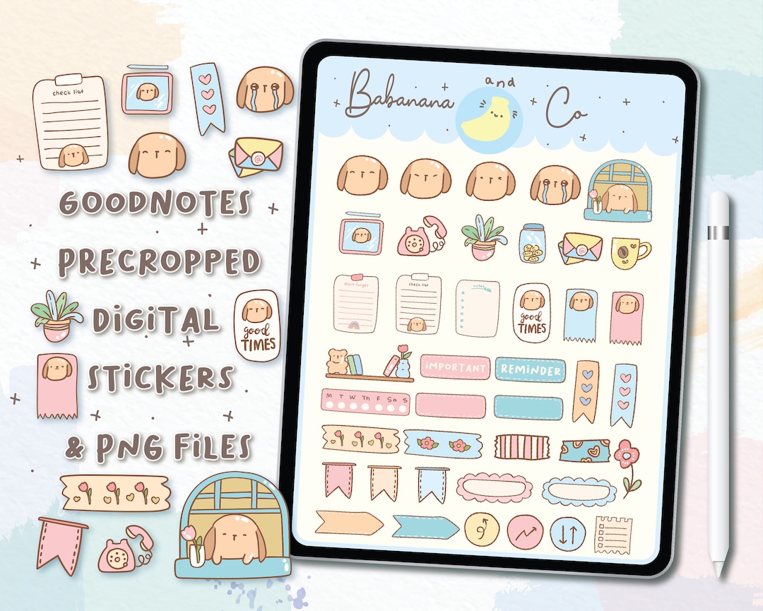 Cute Planner Sticker Digital Stickers Goodnotes Stickers - Etsy España