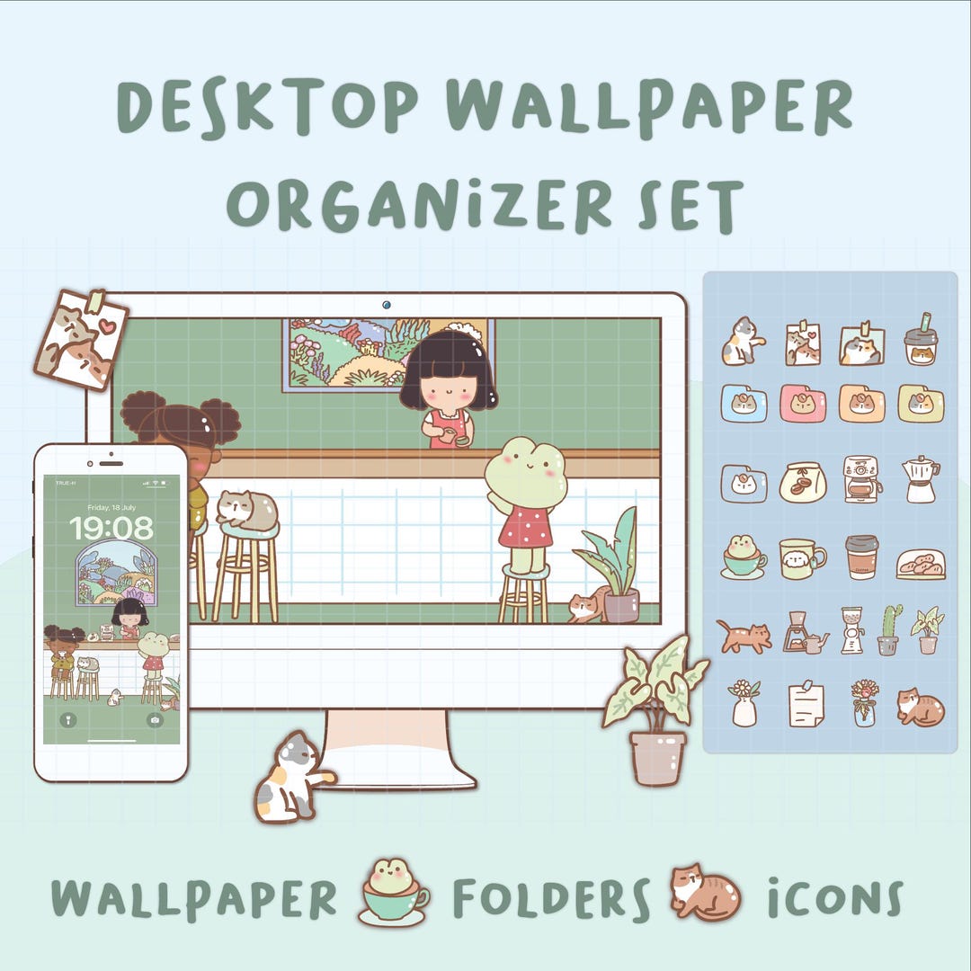 Cafe Time Desktop Wallpaper Organizer| Mac and Windows Organizer | Mac ...