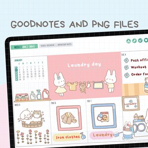 Laundry Day Digital Stickers | Goodnotes Stickers | Cute Hand Draw ...