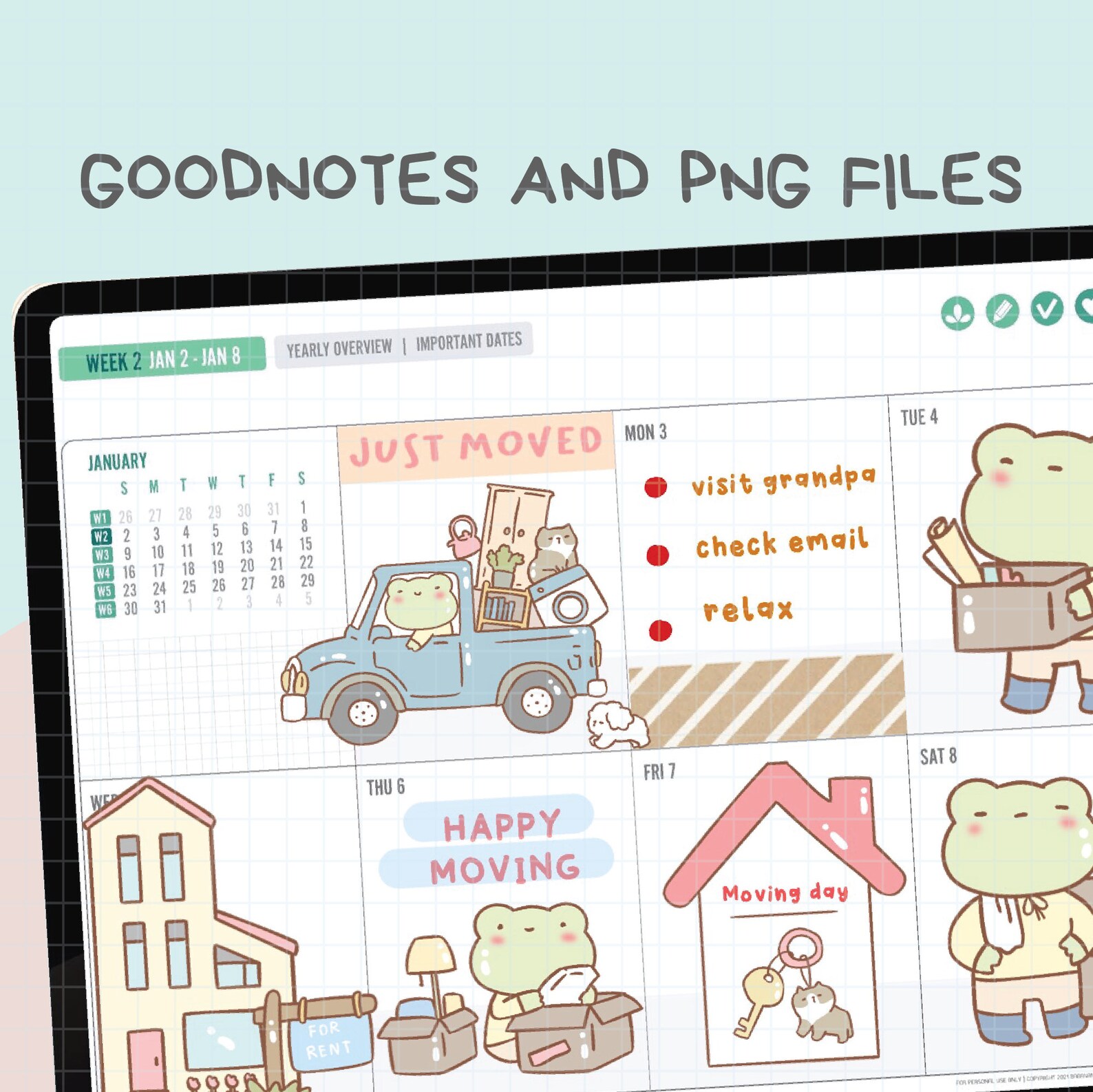 Moving Digital Stickers | Goodnotes Stickers | Cute Hand Draw | Digits ...