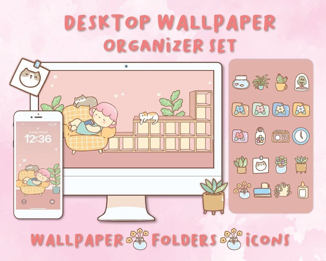 Cozy House Desktop Wallpaper Organizer| Mac and Windows Organizer | Mac ...