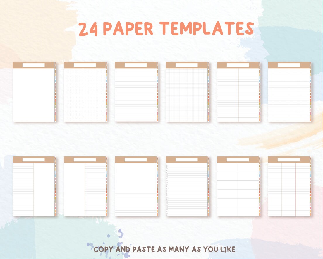 Digital Illustrated Cute Cafe Designs Notebookhyperlinked - Etsy