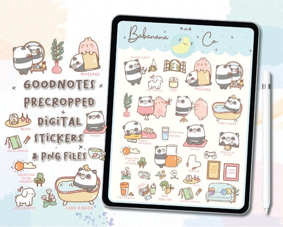 Self Care Digital Stickers Goodnotes Stickers Cute Hand - Etsy