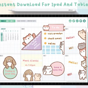 Cute Functional Digital Stickers | Goodnotes Stickers | Cute Hand Draw ...