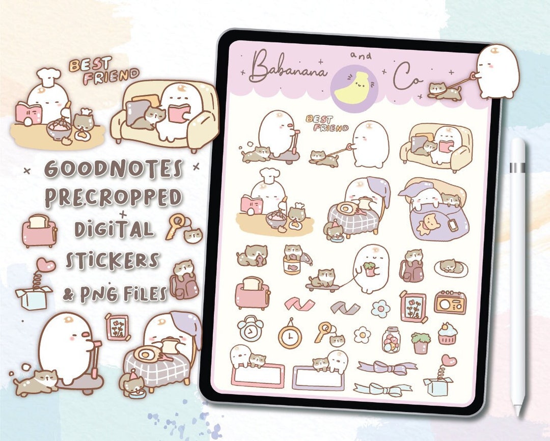 Best Friend Digital Stickers | Goodnotes Stickers | Cute Hand Draw ...