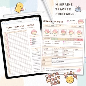 Migraine Tracker Printable,headache Log,track Headache Symptoms ...