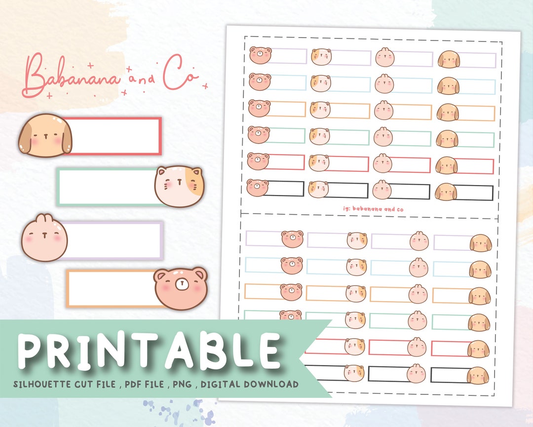 Mini Boxes Printable ,digital Stickers,hand Drawn Design,printable ...