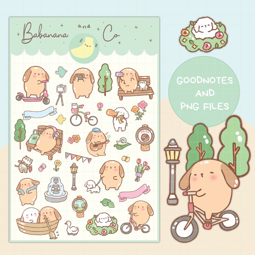 Park Digital Stickers | Goodnotes Stickers | Cute Hand Draw | Digits ...