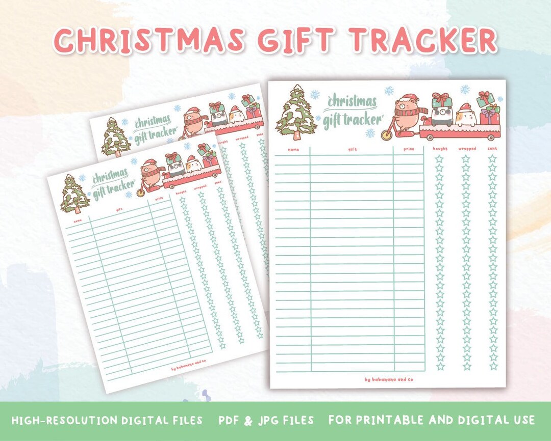 Christmas Shopping List - Printable Christmas Planning List - Digital ...