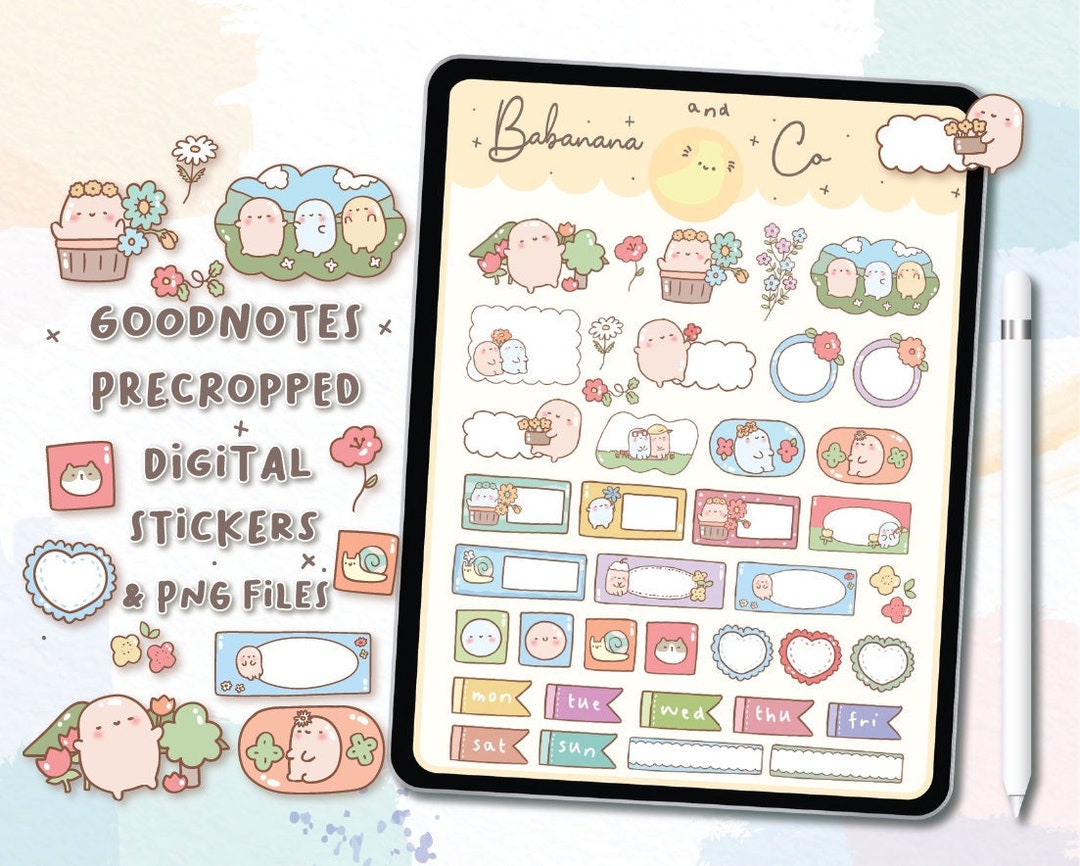 Cute Hand Drawn Cute Stickers Planner Digital Stickers | Goodnotes ...