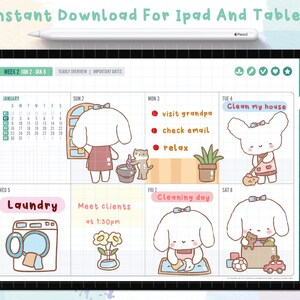 Clean My House Digital Stickers | Goodnotes Stickers | Cute Hand Draw ...