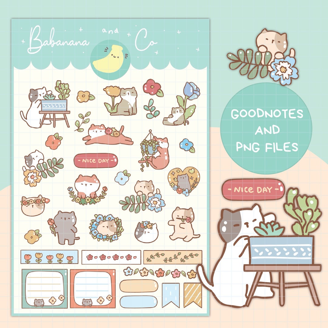 Nice Day Digital Stickers | Goodnotes Stickers | Cute Hand Draw ...