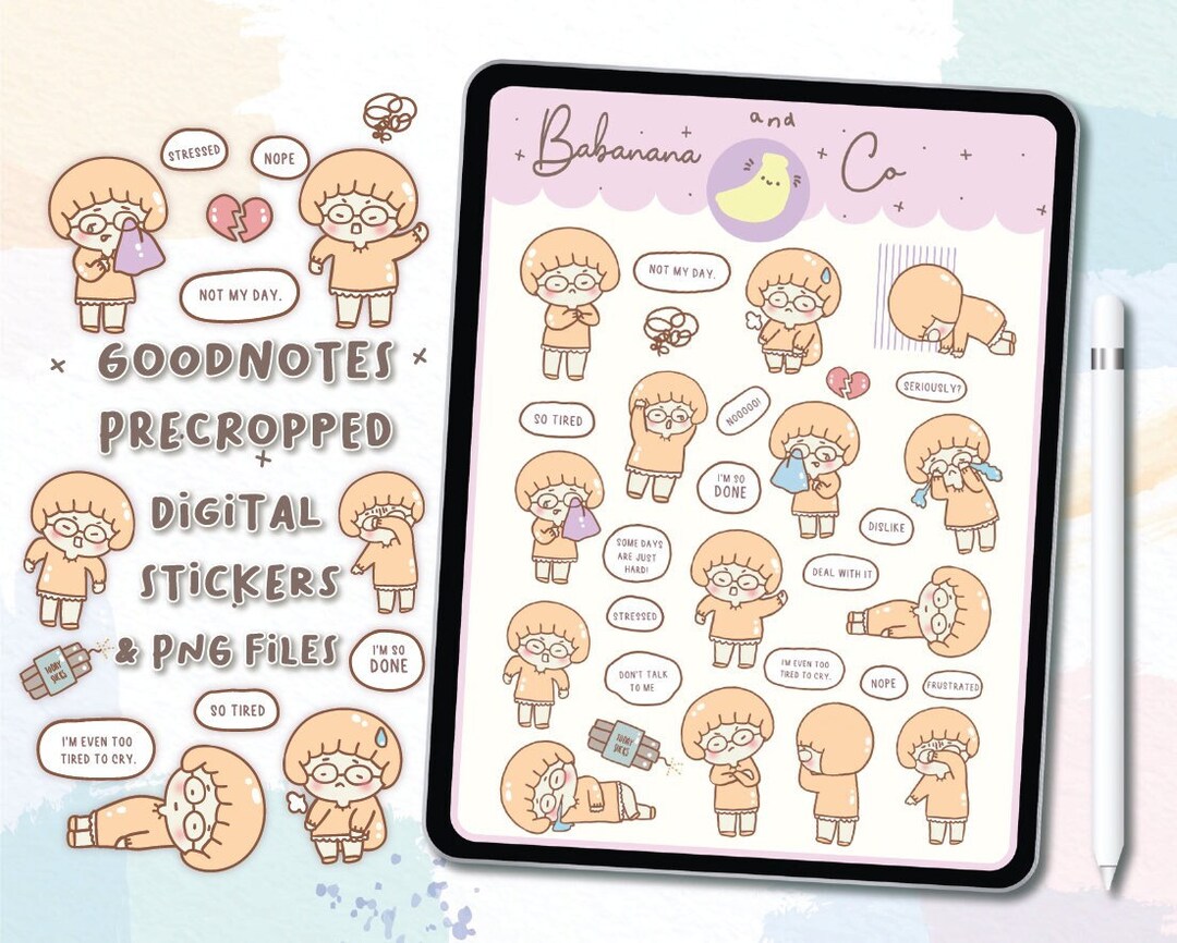Today is Not My Day Digital Stickers | Goodnotes Stickers | Cute Hand ...