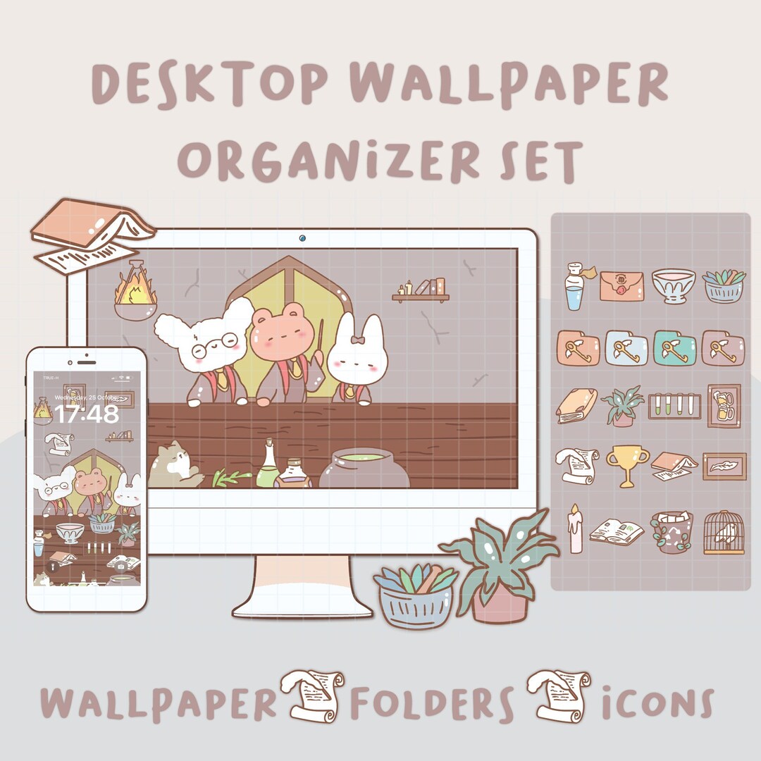 Cute Wizard Desktop Wallpaper Organizer| Mac and Windows Organizer ...