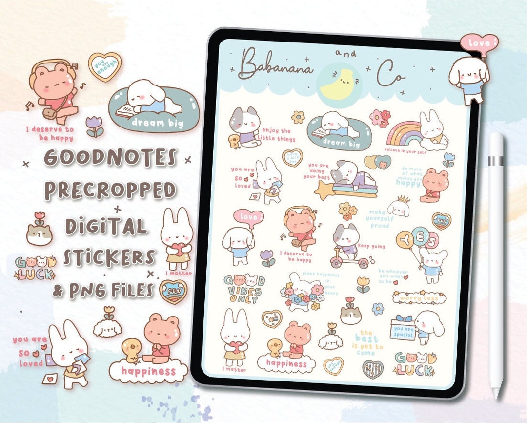 Affirmations Digital Stickers | Goodnotes Stickers | Cute Hand Draw ...