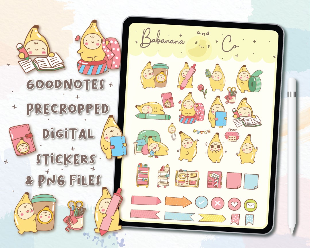 Cute Planning Time Digital Stickers | Goodnotes Stickers | Cute Hand ...