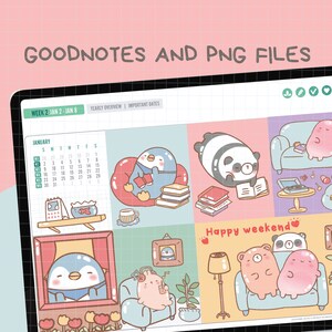 Weekend Digital Stickers Goodnotes Stickers Cute Hand Draw Digits ...