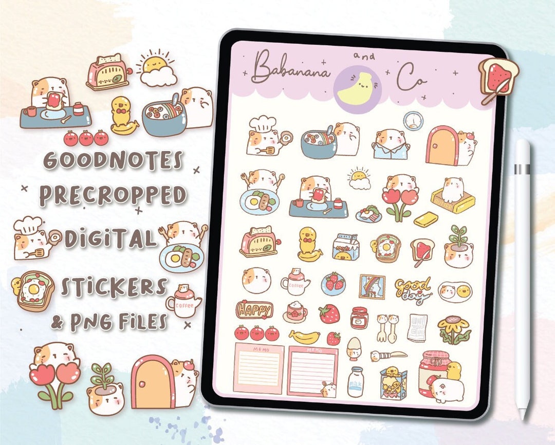Good Morning Digital Stickers | Goodnotes Stickers | Cute Hand Draw ...