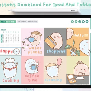 Cute Daily Life Digital Stickers | Goodnotes Stickers | Cute Hand Draw ...