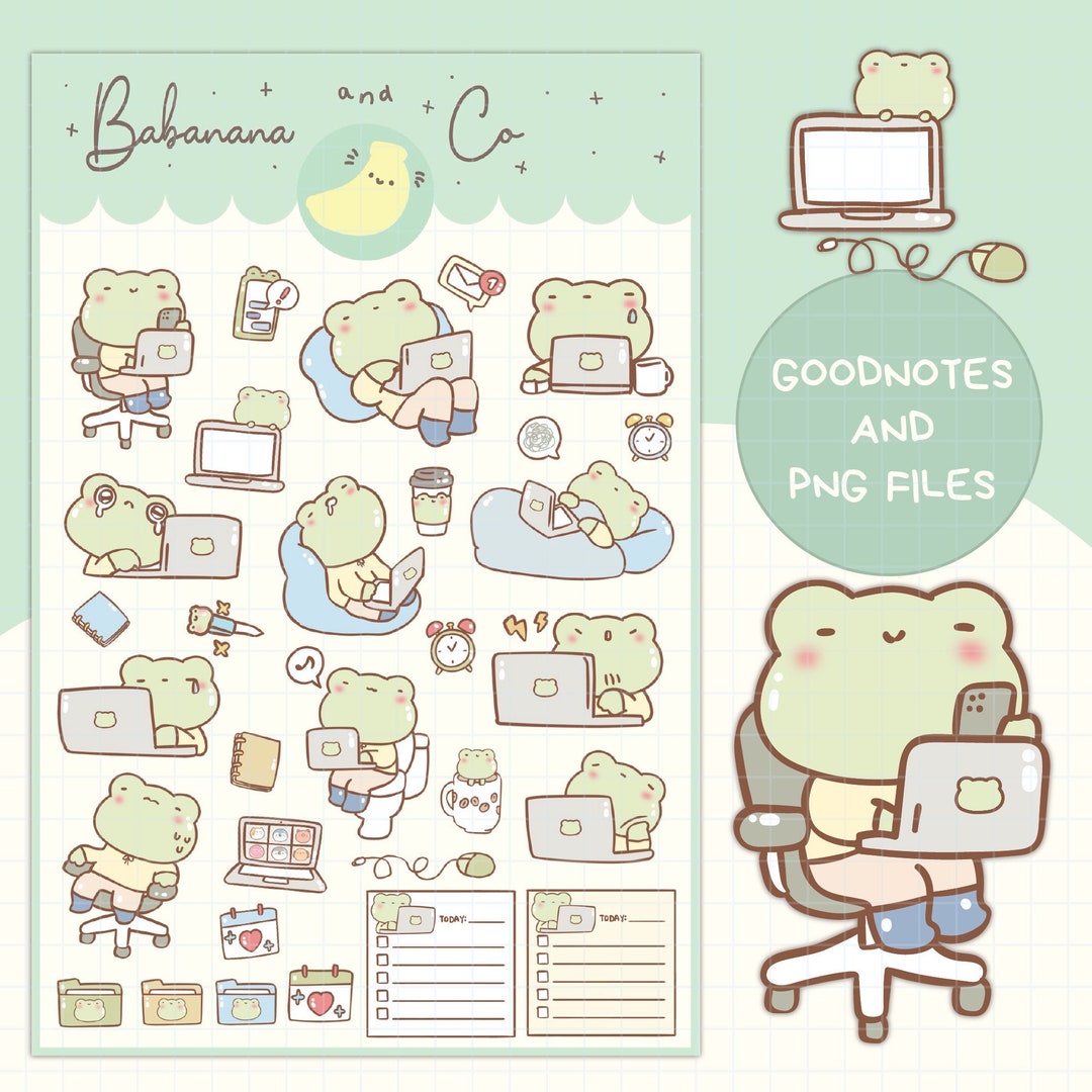 Laptop Digital Stickers | Goodnotes Stickers | Cute Hand Draw | Digits ...