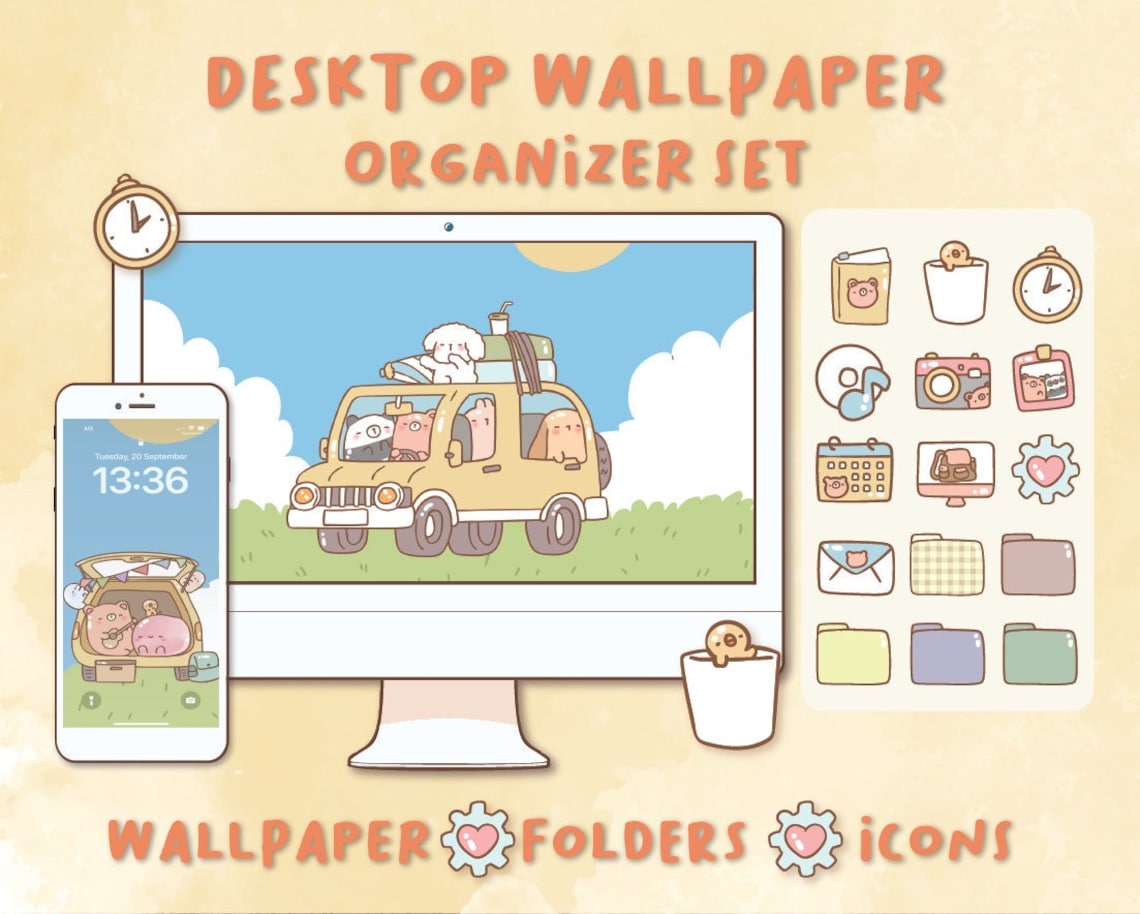 Vacations Desktop Wallpaper Organizer Mac and Windows - Etsy