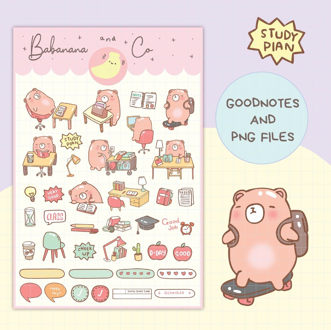 Back to School Digital Stickers | Goodnotes Stickers | Cute Hand Draw ...