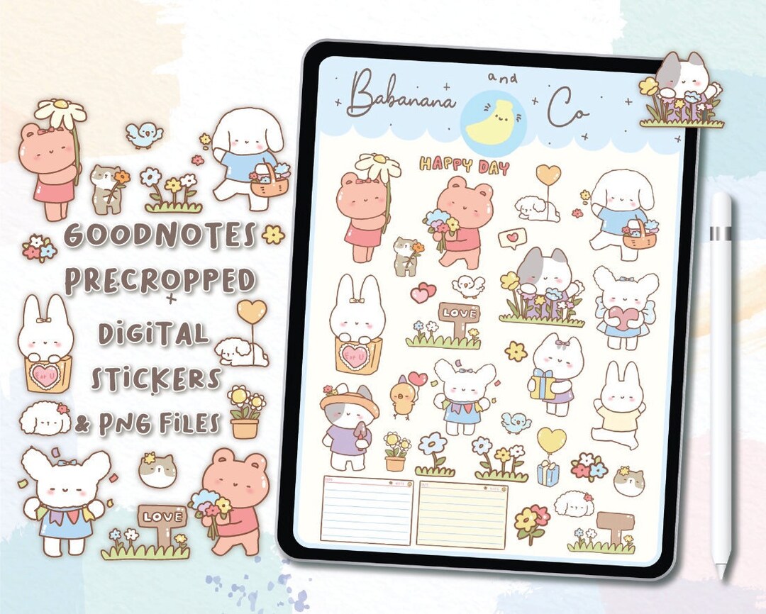 Happy Day Digital Stickers | Goodnotes Stickers | Cute Hand Draw ...