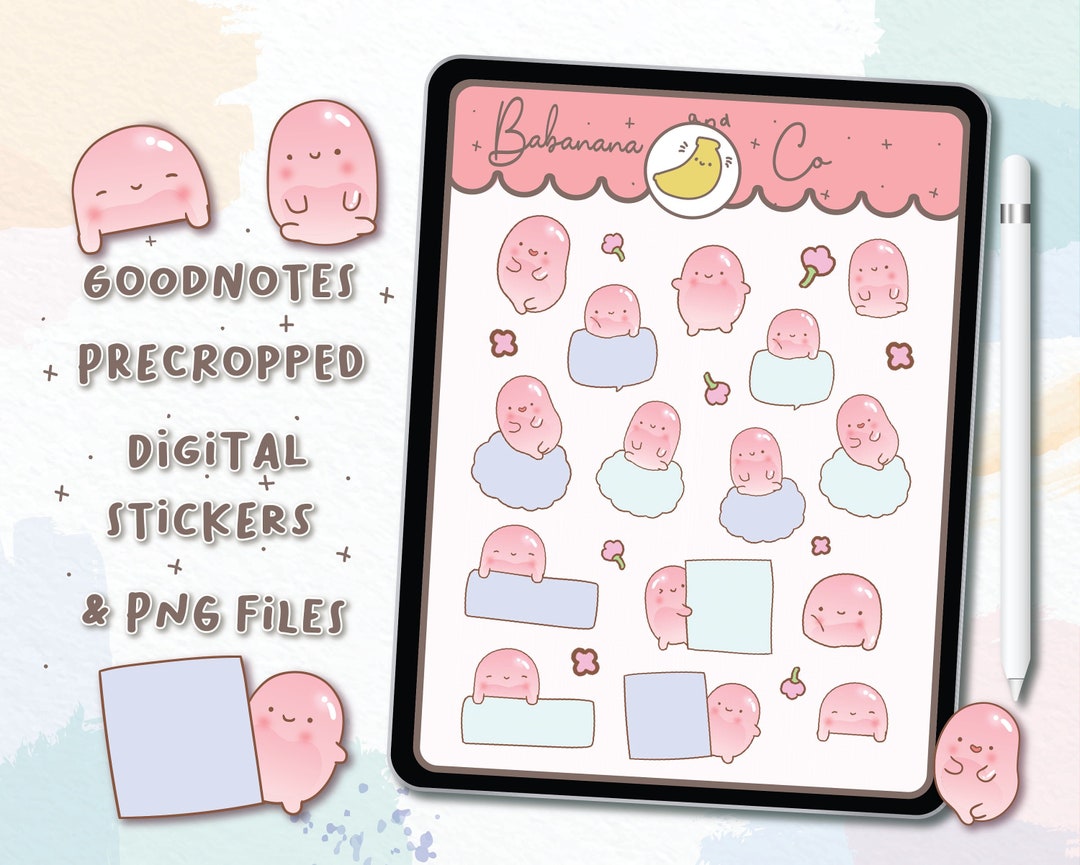 Cute Peek A Boo 02 Digital Stickers | Goodnotes Stickers | Cute Hand ...