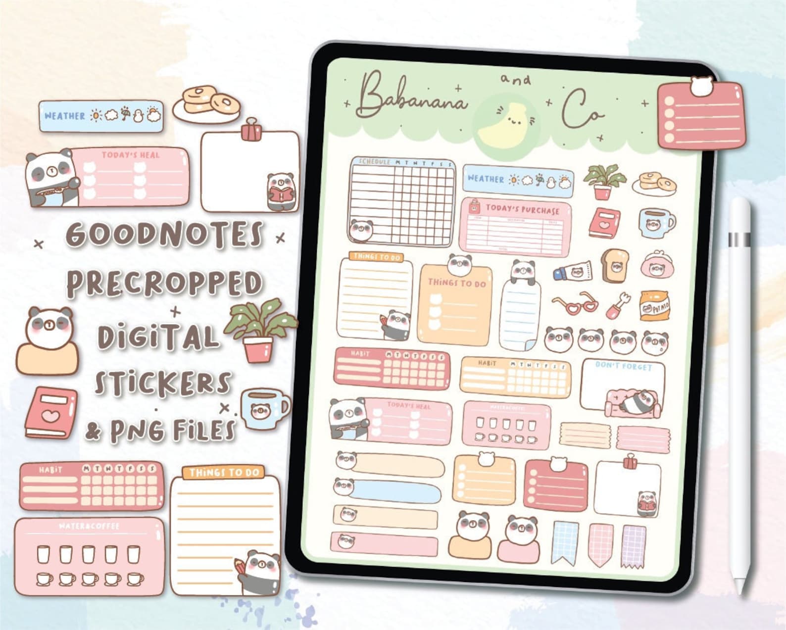 Memo Note Digital Stickers Goodnotes Stickers Cute Hand - Etsy