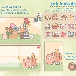 Sweet Floral Desktop Wallpaper Organizer| Mac and Windows Organizer ...