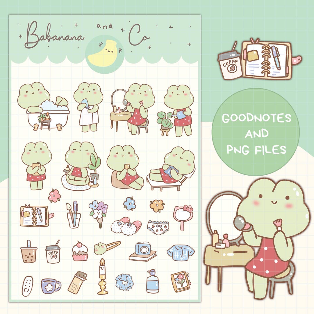 Self Care Digital Stickers | Goodnotes Stickers | Cute Hand Draw ...