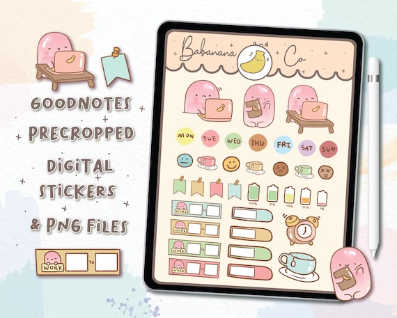 Cute Workday Digital Stickers Goodnotes Stickers Cute Hand - Etsy