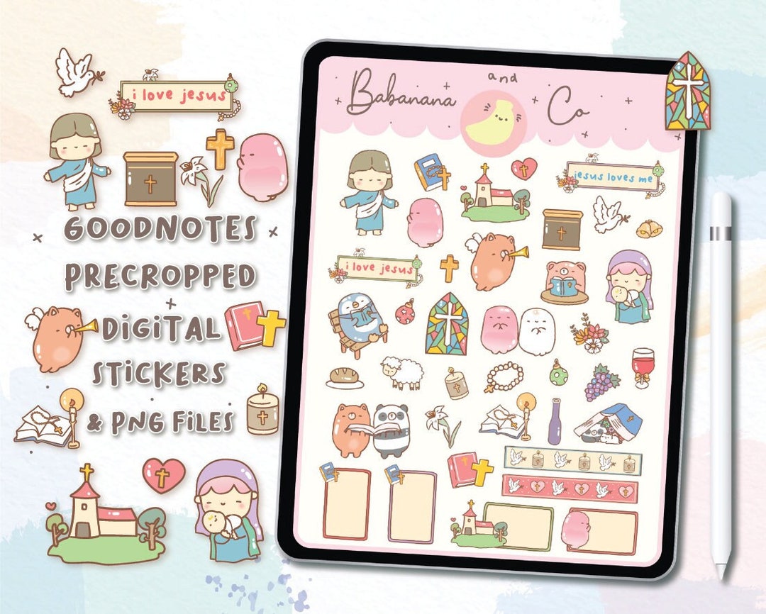 Jesus Love Me Digital Stickers | Goodnotes Stickers | Cute Hand Draw ...