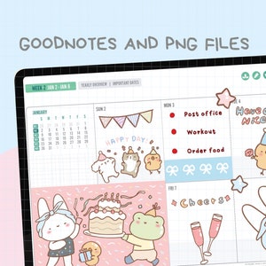 Celebrate Time Digital Stickers | Goodnotes Stickers | Cute Hand Draw ...