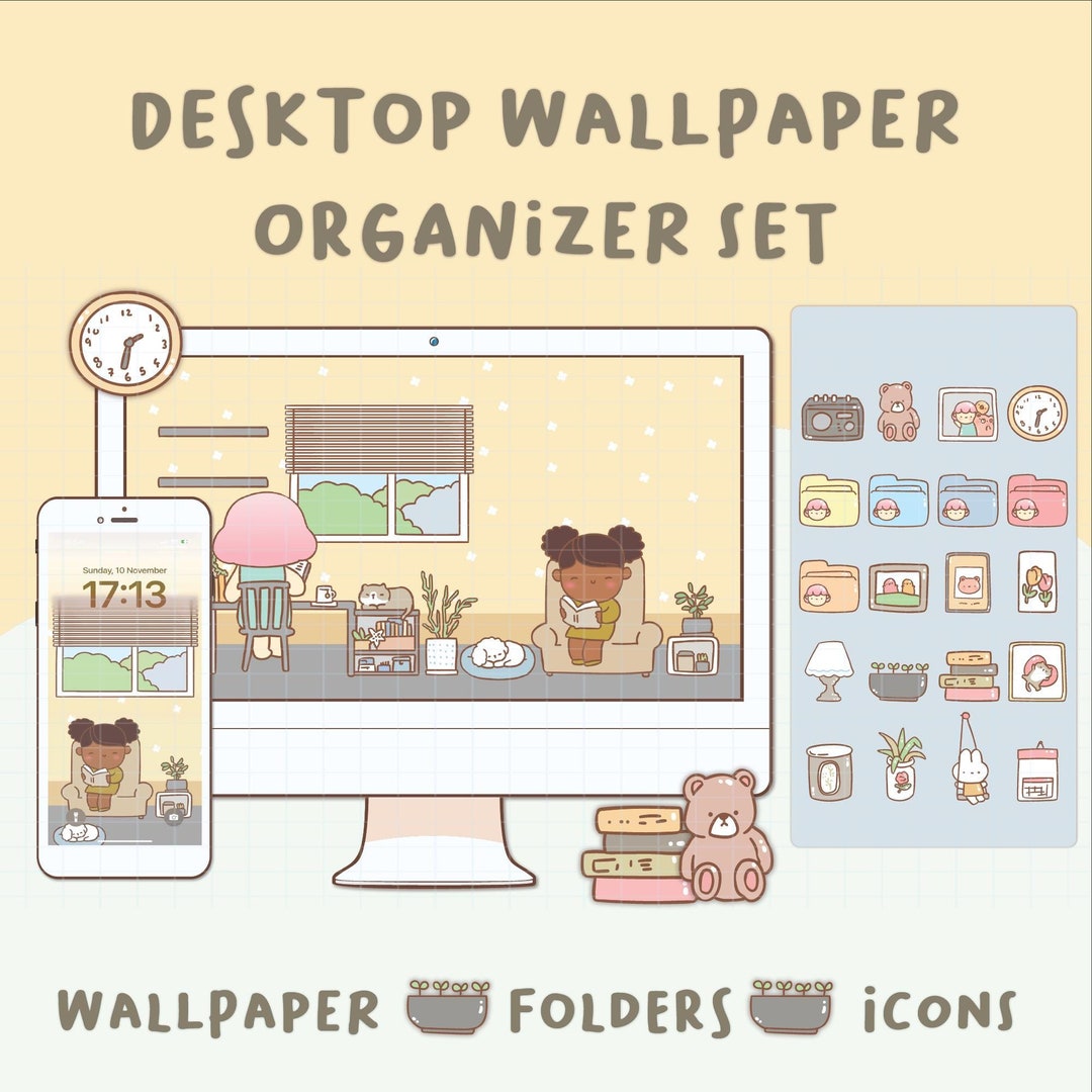 Cozy Day Desktop Wallpaper Organizer| Mac and Windows Organizer | Mac ...